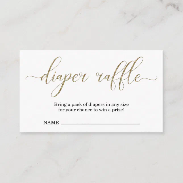 Diaper Raffle Insert for Baby Shower Invitation | Zazzle