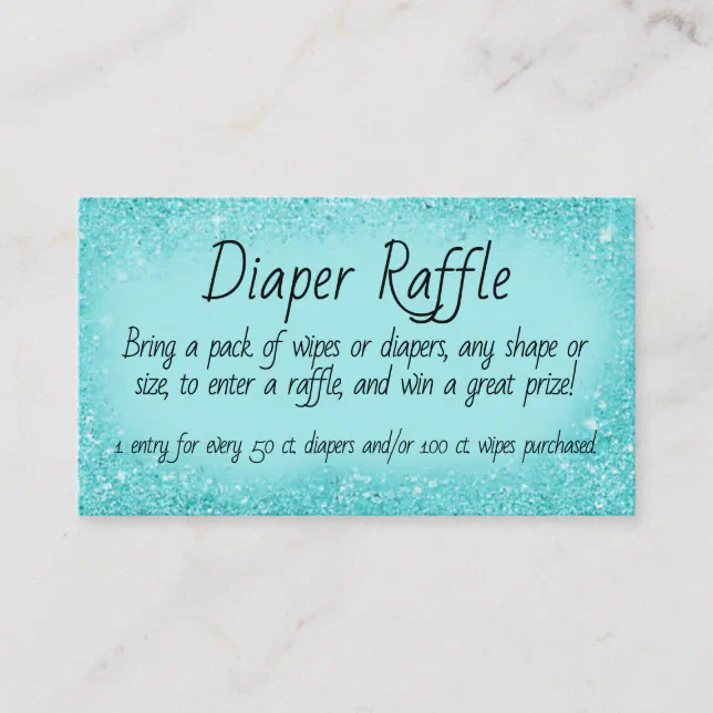 Diaper Raffle Invitation Insert | Zazzle