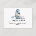 Diaper Raffle Little Knight Dragon Blue Enclosure Card | Zazzle