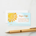 Diaper Raffle Ray Of Sunshine Baby Shower Enclosure Card | Zazzle