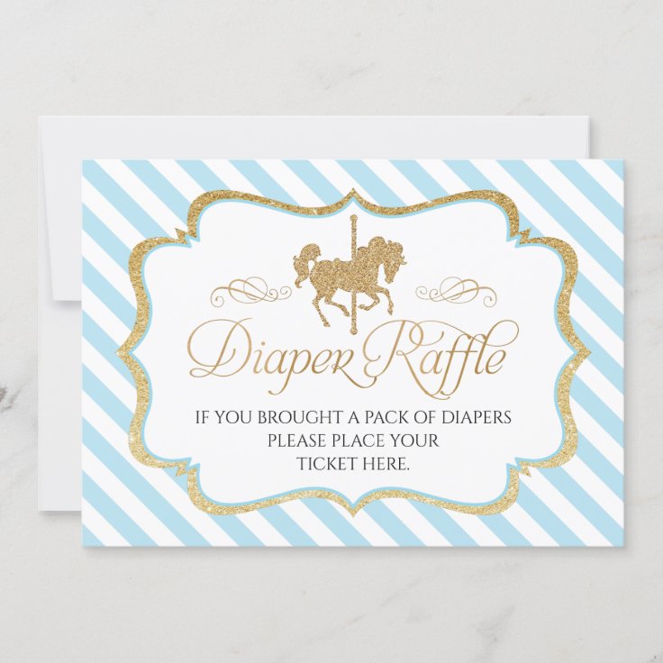 Diaper Raffle Sign Invitation | Zazzle
