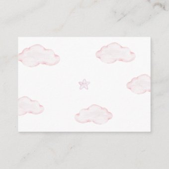 Diaper Raffle Teddy Bear Pink Girl Baby Shower Enclosure Card | Zazzle
