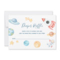 modern script brown baby shower diaper raffle thank you card | Zazzle