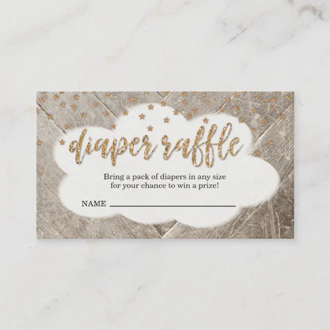 Diaper Raffle Ticket Insert for Rustic Invitation | Zazzle