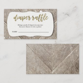 Diaper Raffle Ticket Insert for Rustic Invitation | Zazzle