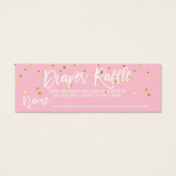 DIAPER RAFFLE Ticket Pink Princess Baby Shower | Zazzle