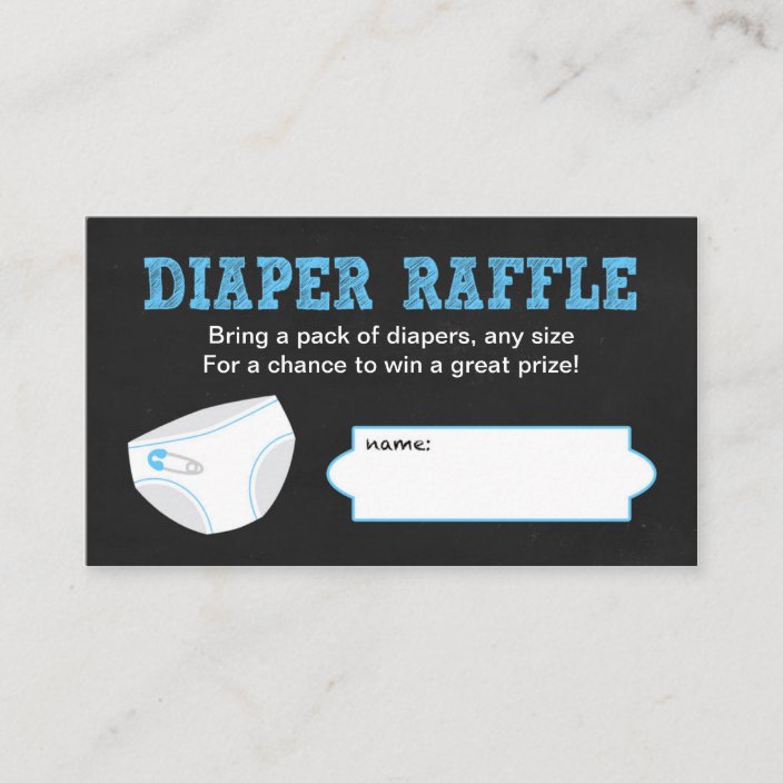 Diaper Raffle Tickets / Chalkboard boy baby shower Enclosure Card ...