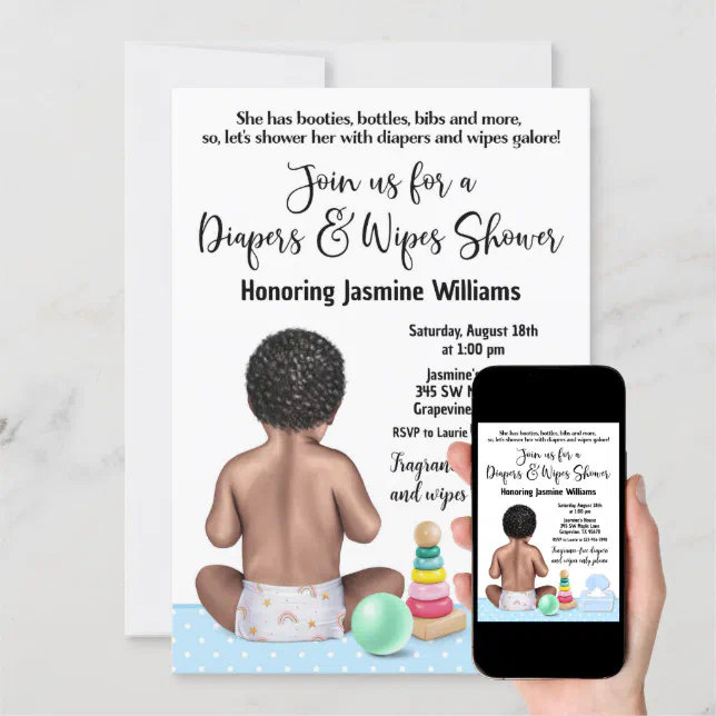 Diapers and Wipes Baby Shower Invitation | Zazzle Diapers and Wipes Baby Shower Invitation | Zazzle