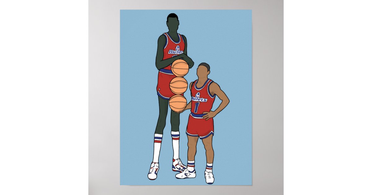 Dibujo de Bol y Bogues, NBA Poster | Zazzle