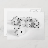 DICE - WHITE POSTCARD | Zazzle