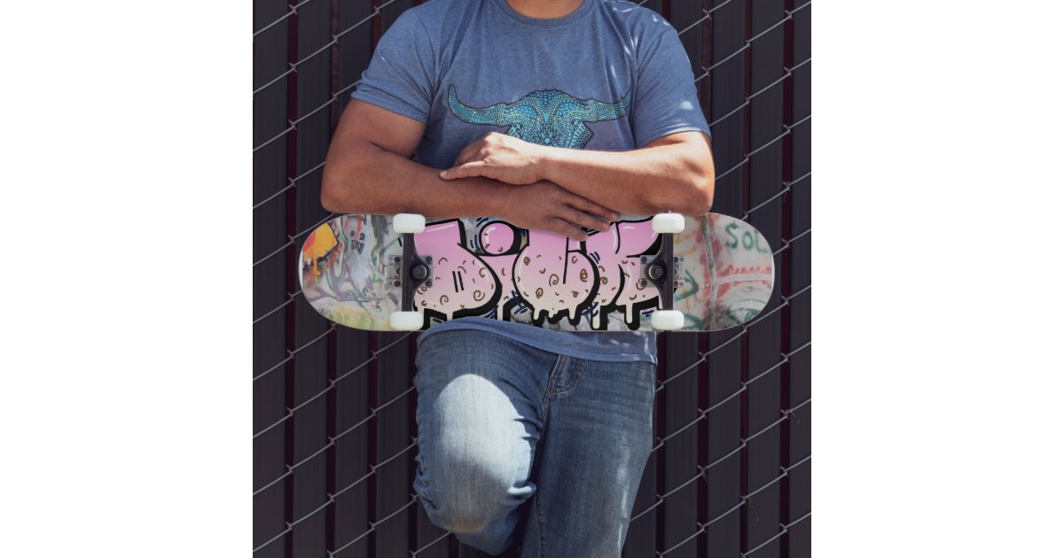Dick Graffiti Custom Personalized Skateboard | Zazzle