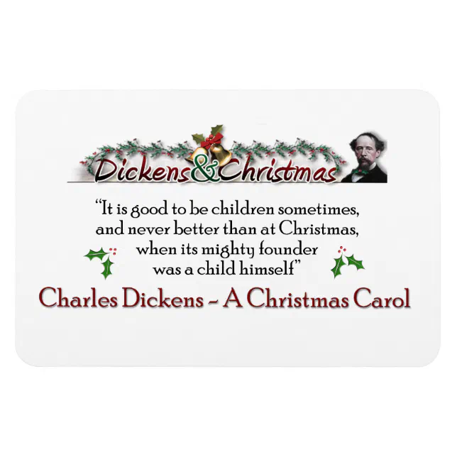Dickens A Christmas Carol Quote Magnet | Zazzle