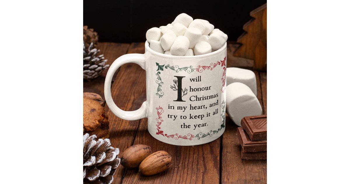 Dickens A Christmas Carol Scrooge Quote Victorian Coffee Mug | Zazzle