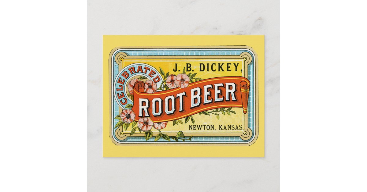 Dickey's Vintage Root Beer Ad Postcard | Zazzle