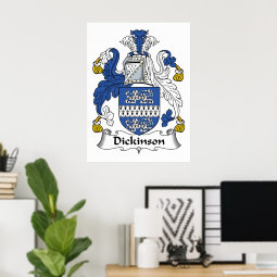Dickinson Family Crest Poster | Zazzle