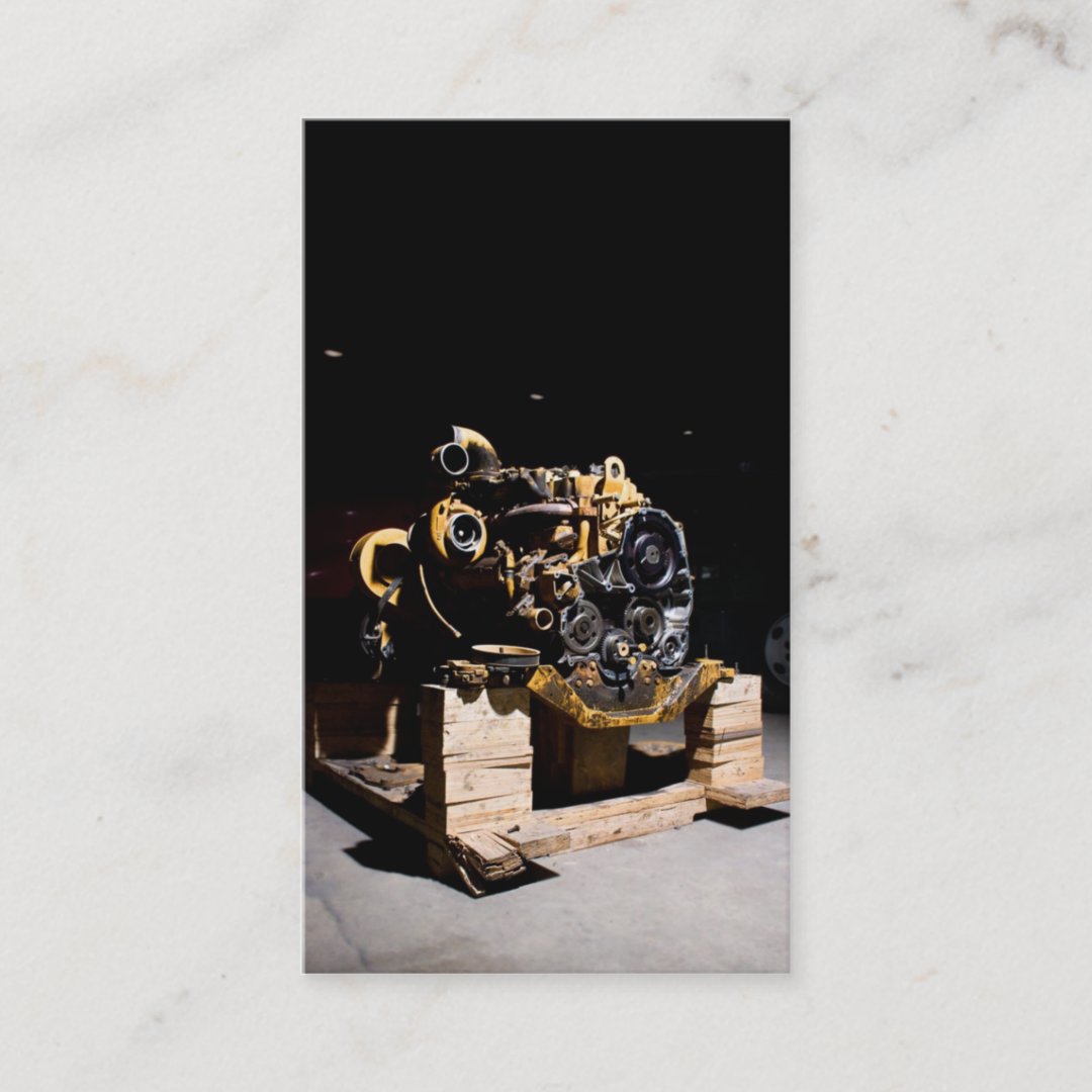 Diesel Engine Mechanic Business Card | Zazzle