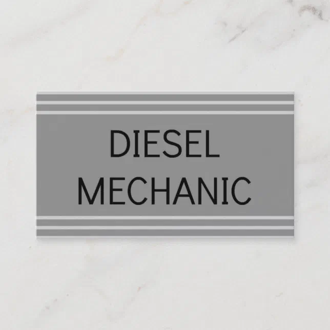 Diesel Mechanic Business Card | Zazzle