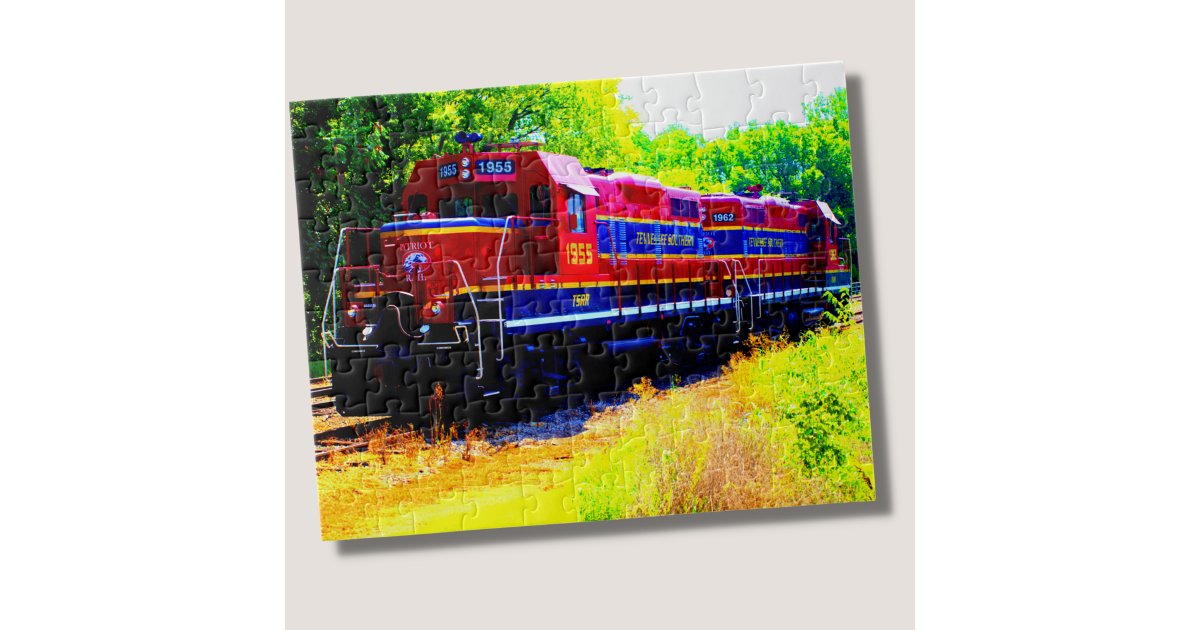 Diesel Train Engine Locomotive Railroad Railway Jigsaw Puzzle | Zazzle