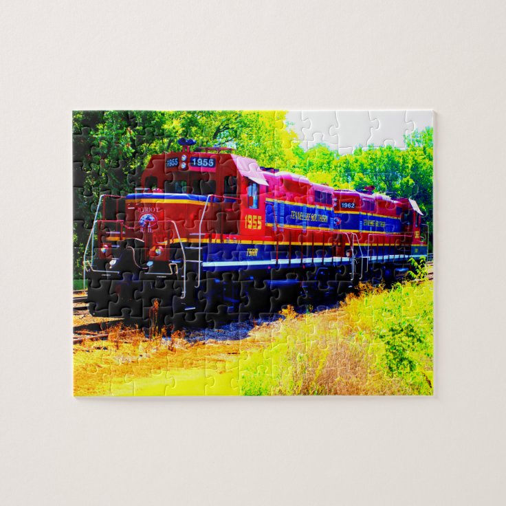 Diesel Train Engine Locomotive Railroad Railway Jigsaw Puzzle | Zazzle
