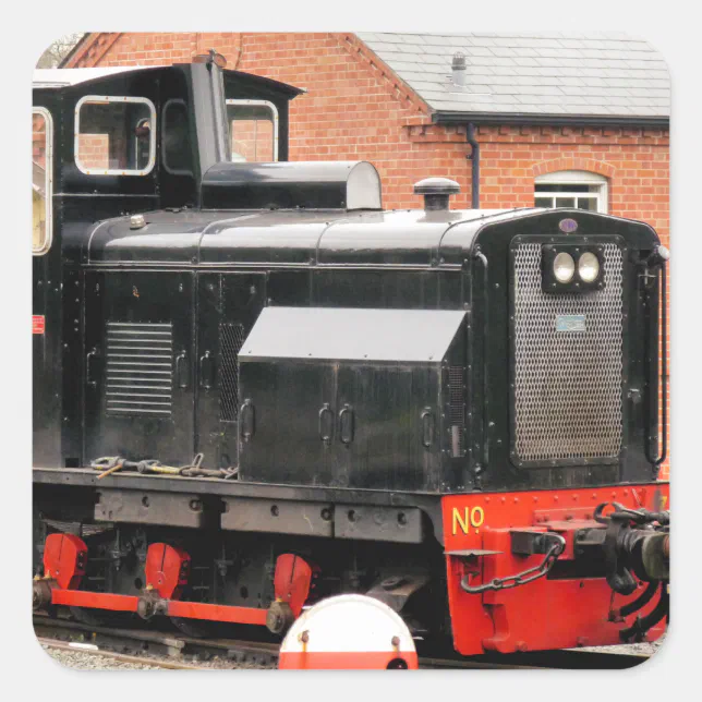 DIESEL TRAIN SQUARE STICKER | Zazzle