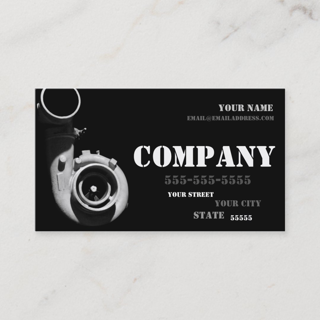 Diesel Turbo Business Card | Zazzle