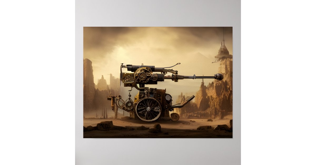 Dieselpunk War Machine Fantasy Art Poster | Zazzle