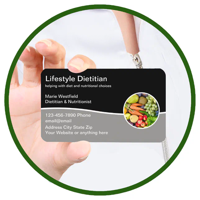 Dietitian And Nutritionist Modern Business Cards | Zazzle