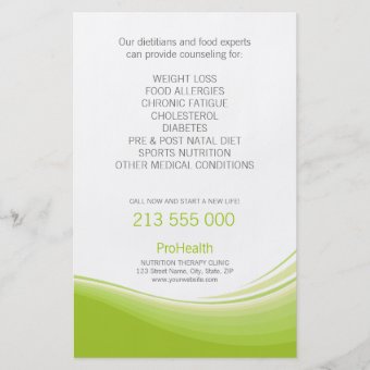 Dietitian / Nutrition Therapy flyer | Zazzle