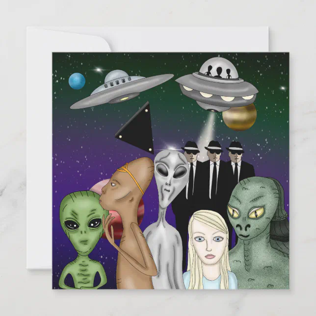 Different Alien Species, UFO, Planets Artwork | Zazzle