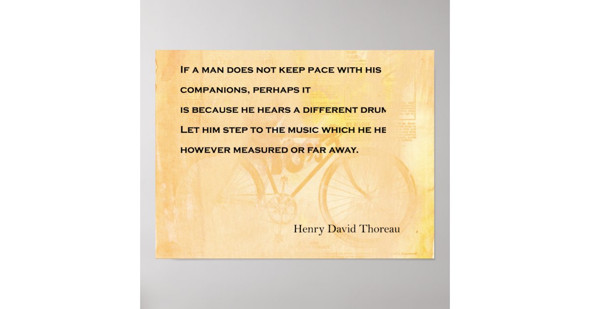Different Drummer quote Poster | Zazzle