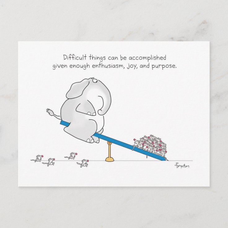 DIFFICULT THINGS POSTCARD | Zazzle