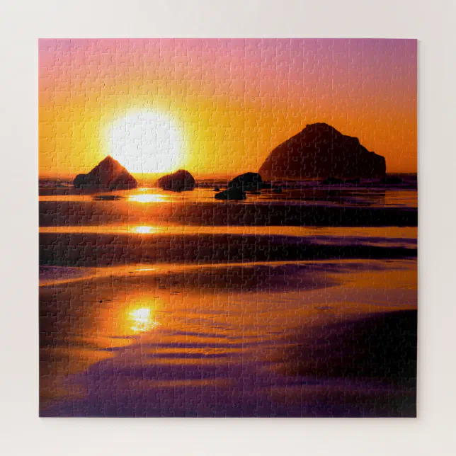 Difficult Vibrant Ocean Sunset Puzzle | Zazzle