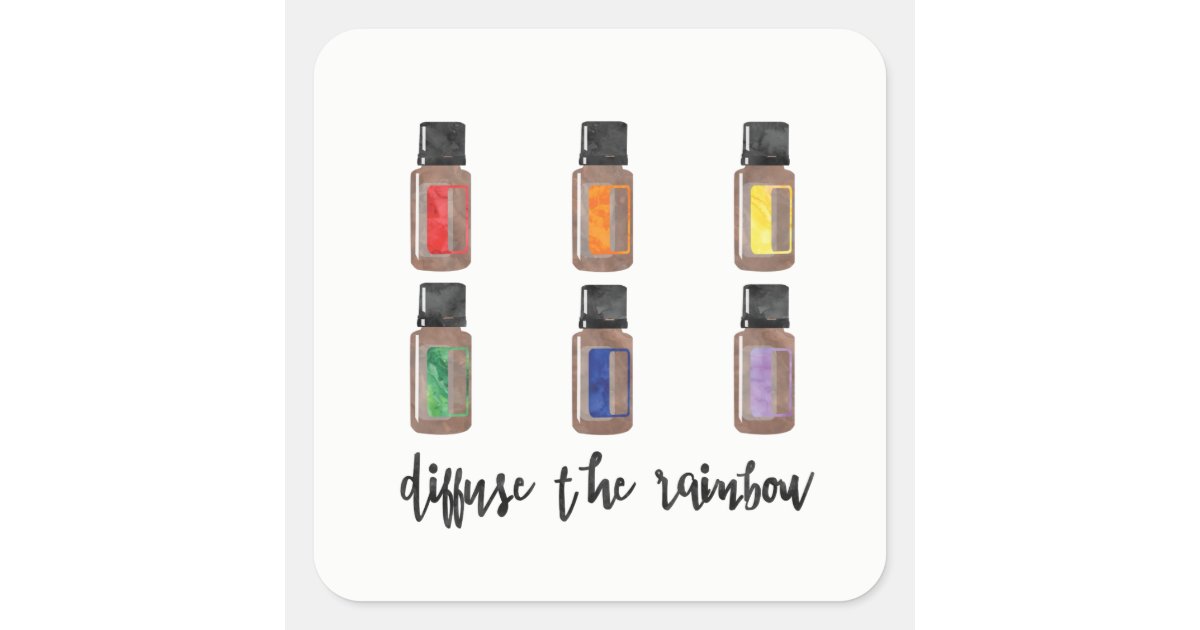 Diffuse the Rainbow Sticker - Essential Oils | Zazzle
