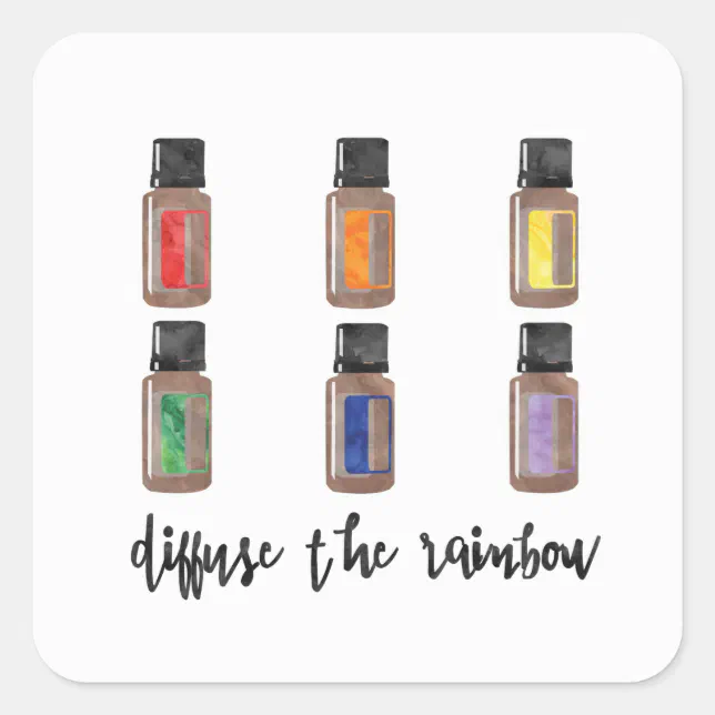 Diffuse the Rainbow Sticker - Essential Oils | Zazzle