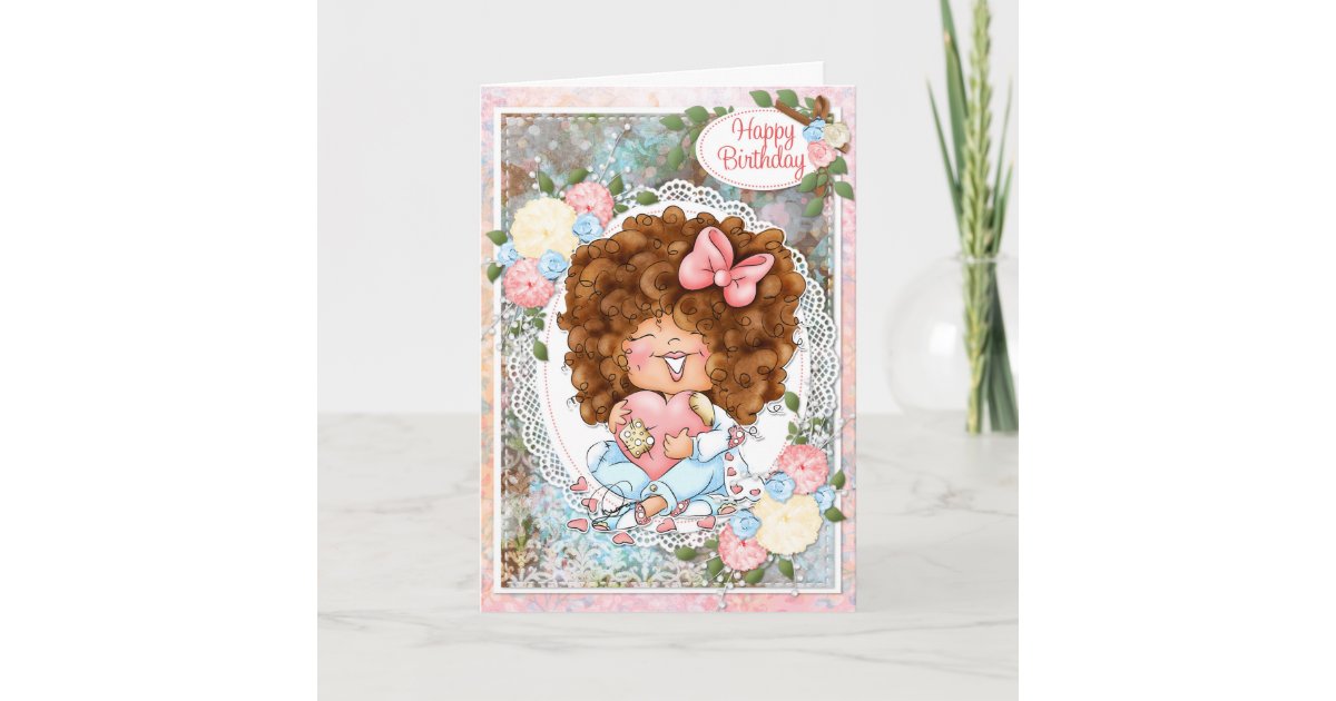 Dig Doodles Gigi Floral Birthday Card | Zazzle