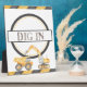Dig In Construction Birthday Party Tabletop Sign Plaque | Zazzle