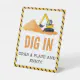 DIG IN: Construction Theme Birthday Tabletop Sign | Zazzle
