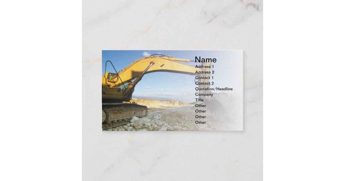 Digger Business Card | Zazzle