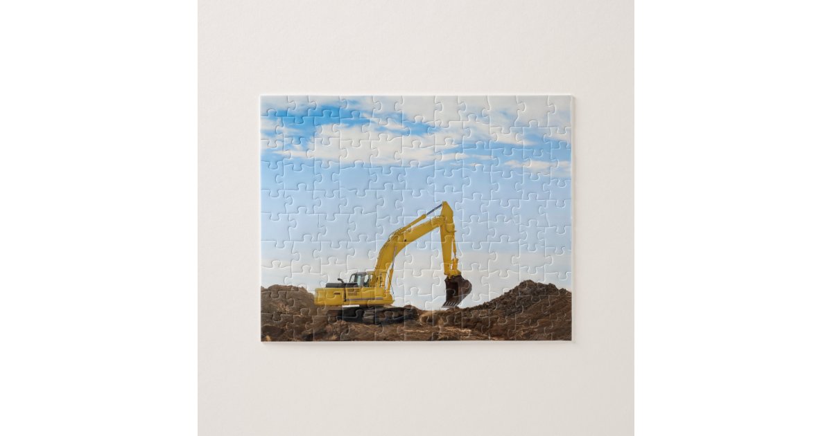 Digger Excavator Landscape Jigsaw Puzzle | Zazzle