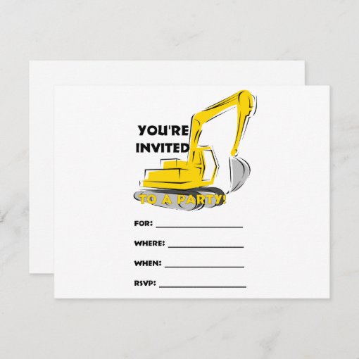 Digger Invitation | Zazzle