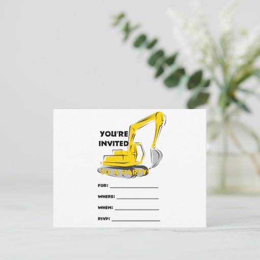 Digger Invitation | Zazzle