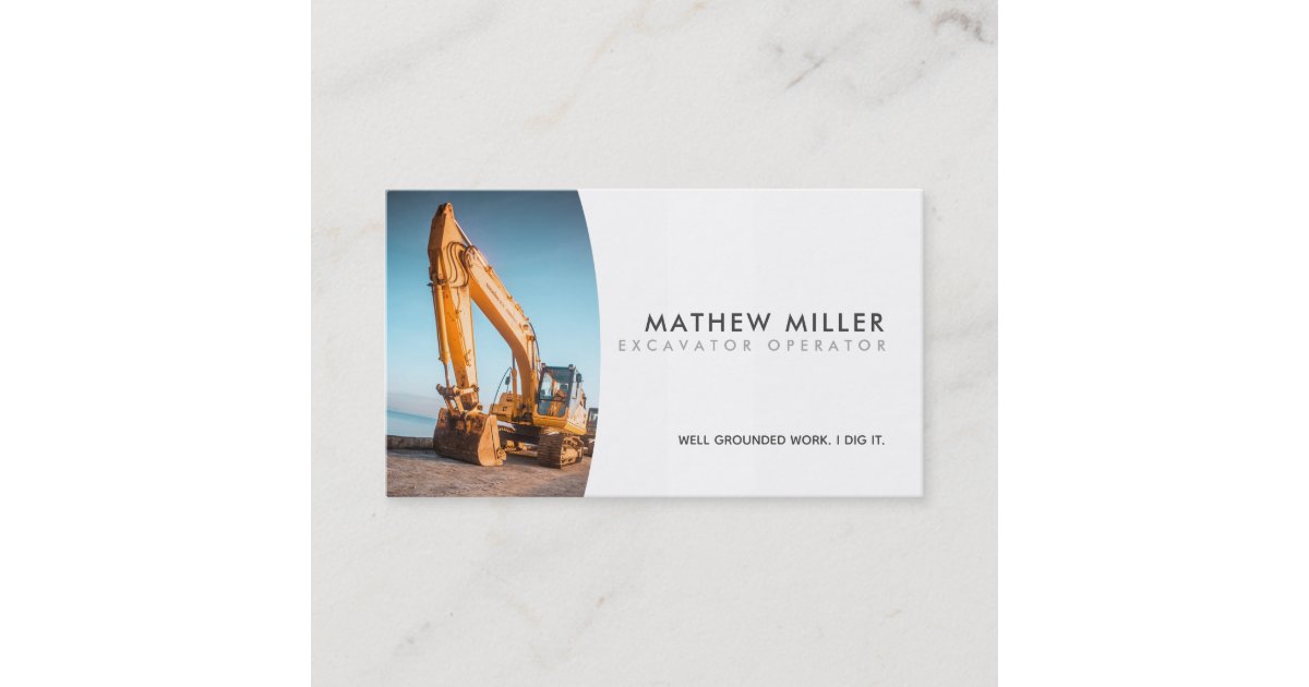 Digger Slogans Business Cards | Zazzle