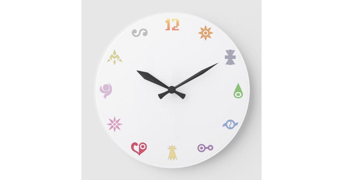 Digimon: Digidestined Crests Clock | Zazzle