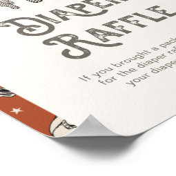 Digital 8x10 Western Diaper Raffle Sign | Zazzle