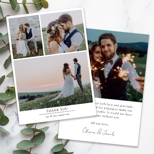 [Digital Available] Photo Wedding Thank You Cards | Zazzle