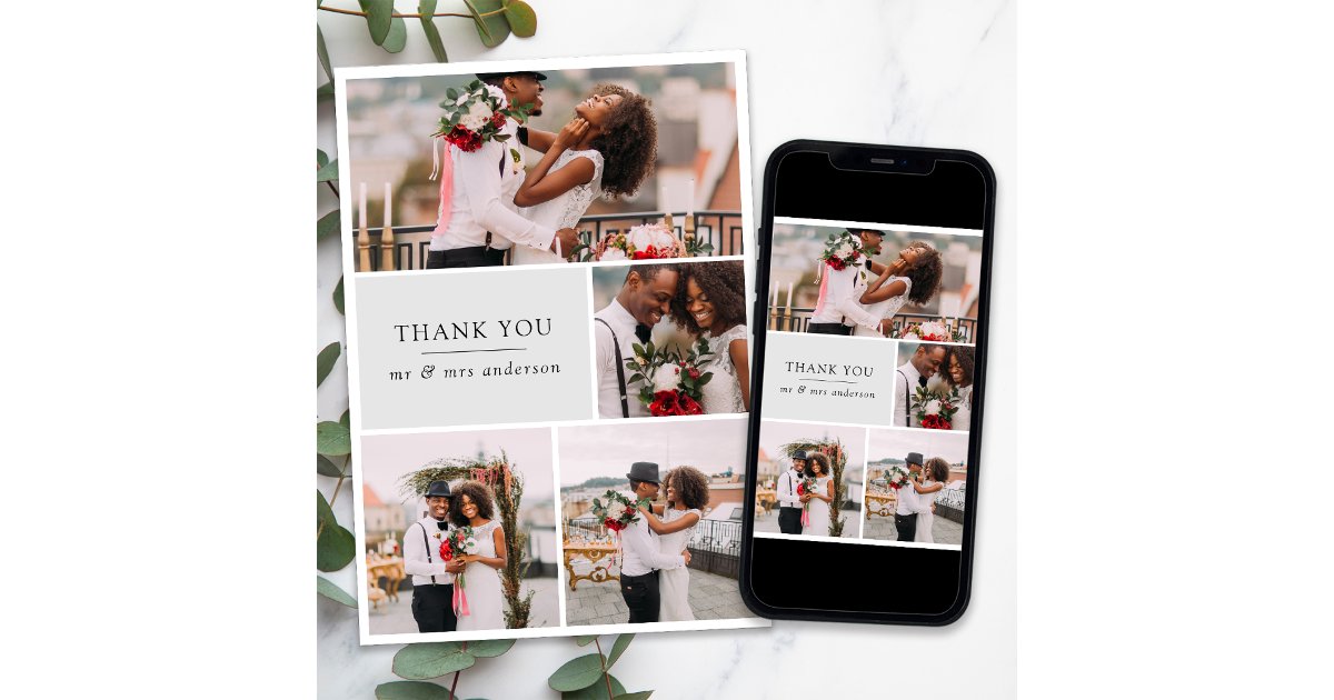 [Digital Available] Photo Wedding Thank You Cards | Zazzle