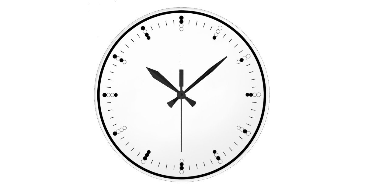 Digital (Binary) Analog Wall Clock | Zazzle.com