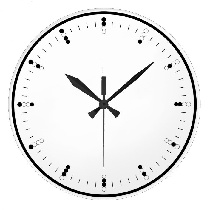 Digital (Binary) Analog Wall Clock | Zazzle.com