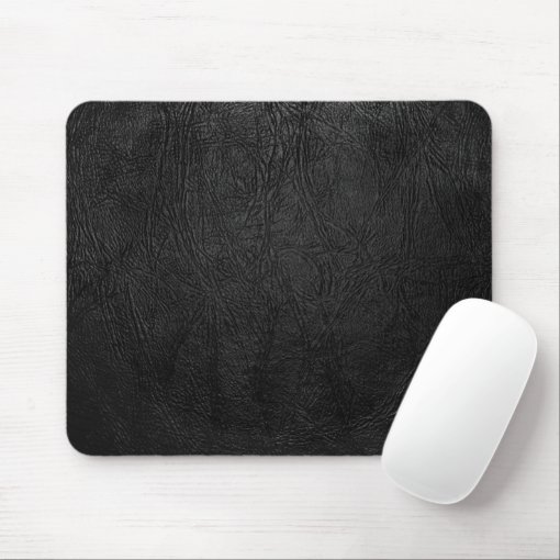 Digital Black Leather Mouse Pad | Zazzle