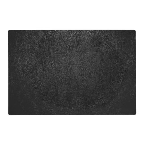 Digital Black Leather Placemat | Zazzle
